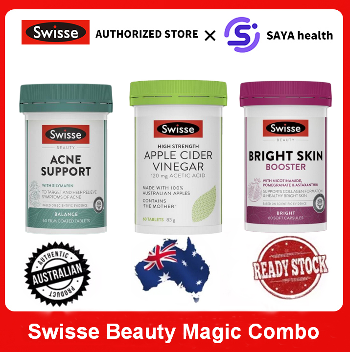 Swisse Beauty Acne Support 60 Film Coated Tablets with Silymarin Help ...