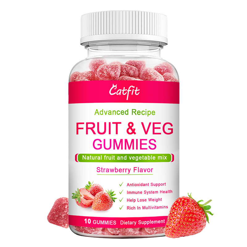 CatFit Natural Organic Strawberry-flavor Gummies Fudge Anti-aging ...