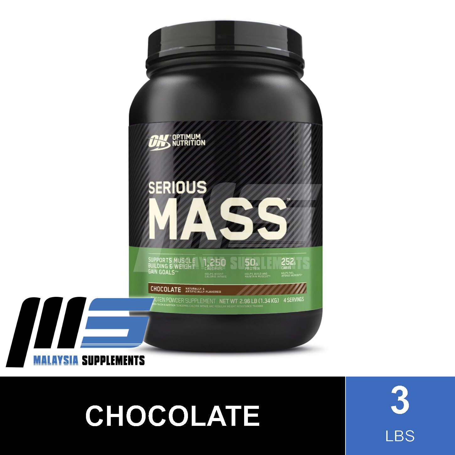 Optimum Nutrition Serious Mass, 3lbs - Weight & Mass Gain, Muscle ...