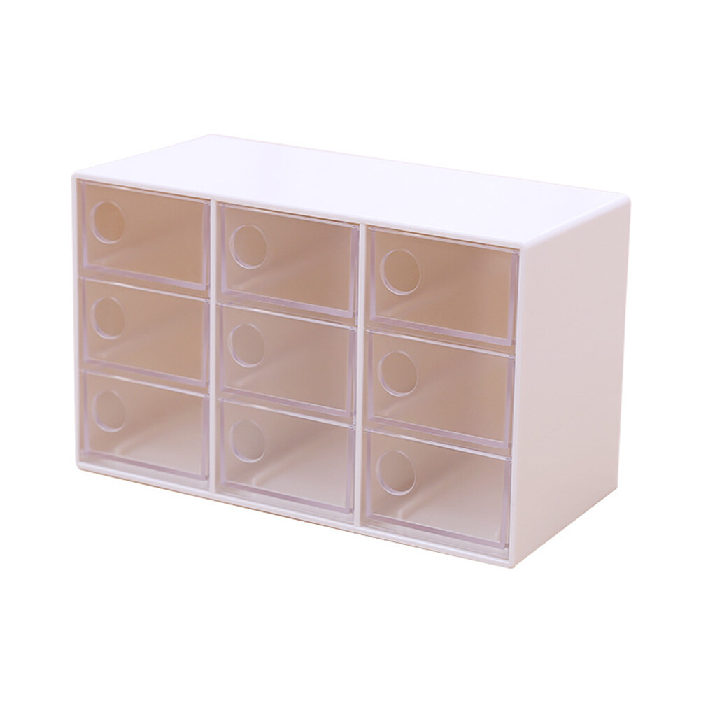Mini 9 Grid Drawer Desk Storage Box Plastic Storage Organizer for Home ...
