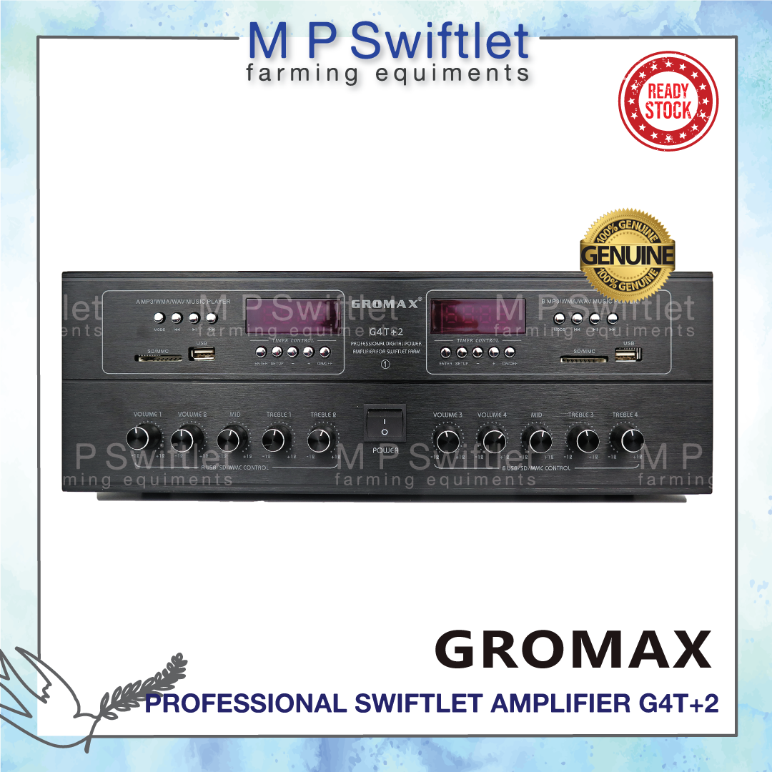 Gromax G4T+2 (2 USB/SD) Swiftlet Professional Amplifier for Swiftlet ...