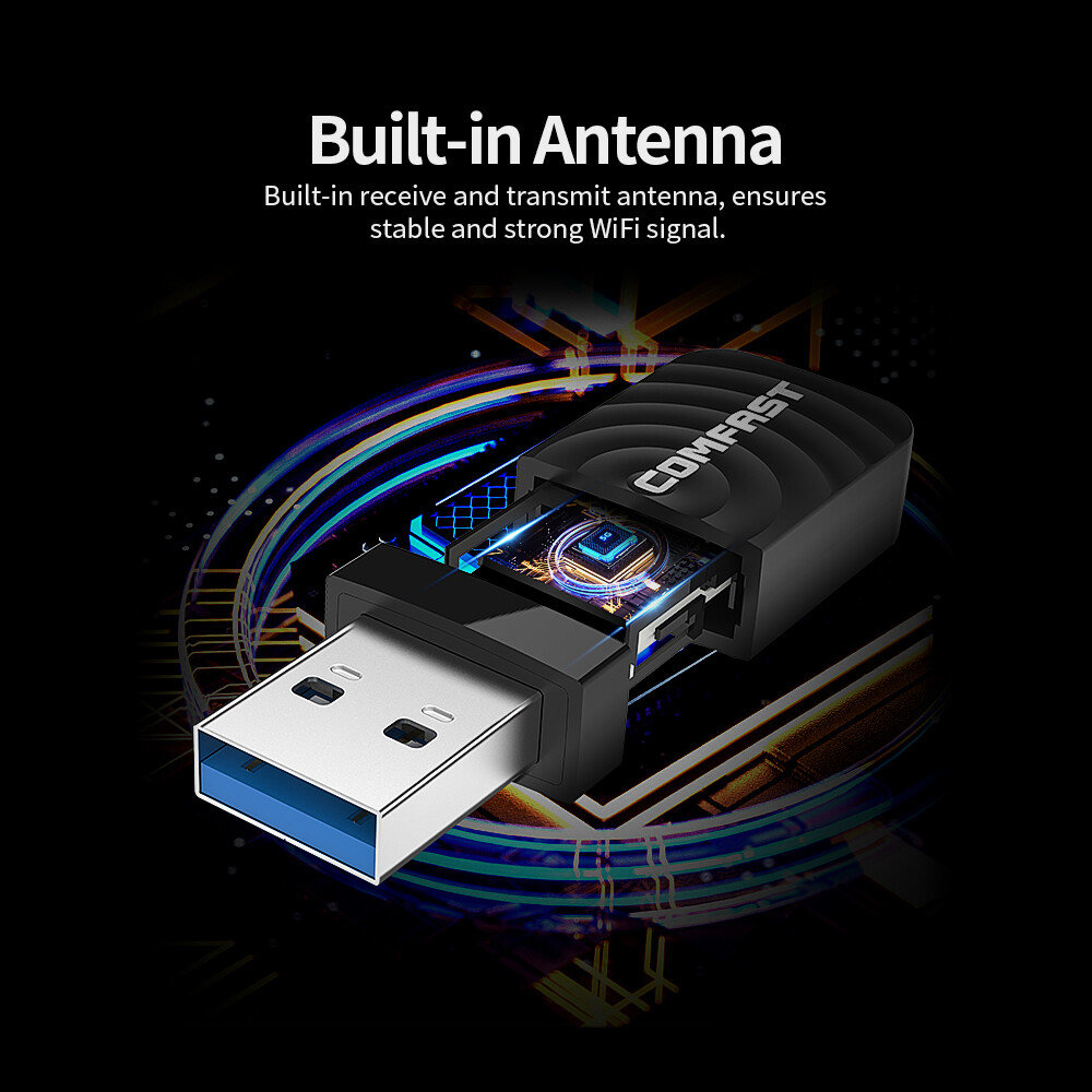 CF-812AC Gigabit Wireless USB Wifi Adapter AC 1300Mbps Wi-fi Adapter 2 ...