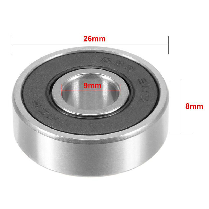 10 pcs 629-2RS 9mmx26mmx8mm Double Sealed Miniature Deep Groove Ball ...