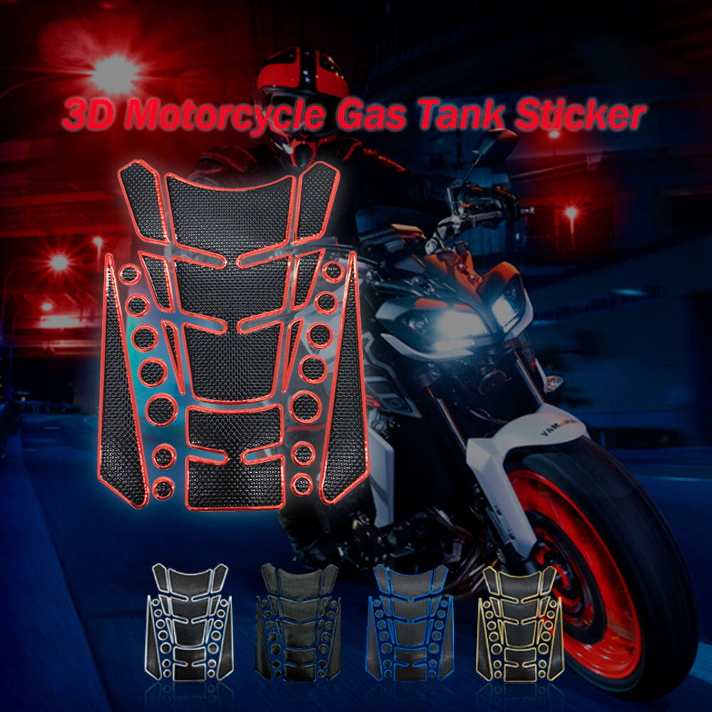 Motorcycle Tank Stickers Gas Oil Fuel Tank Pad Protector 3D Motor ...