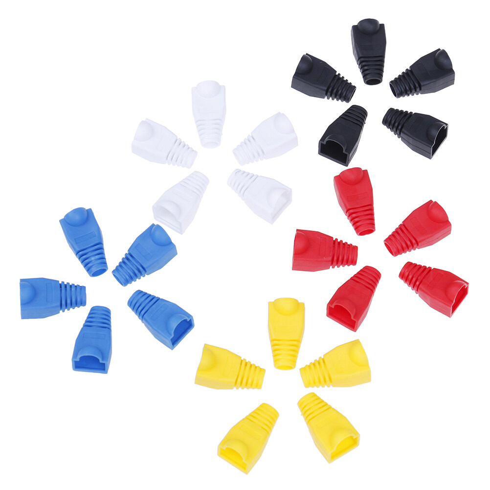 Lofty 20pcs Rj-45 adapter cap rj45 cat5 cat6 cover cap socket boots cap ...