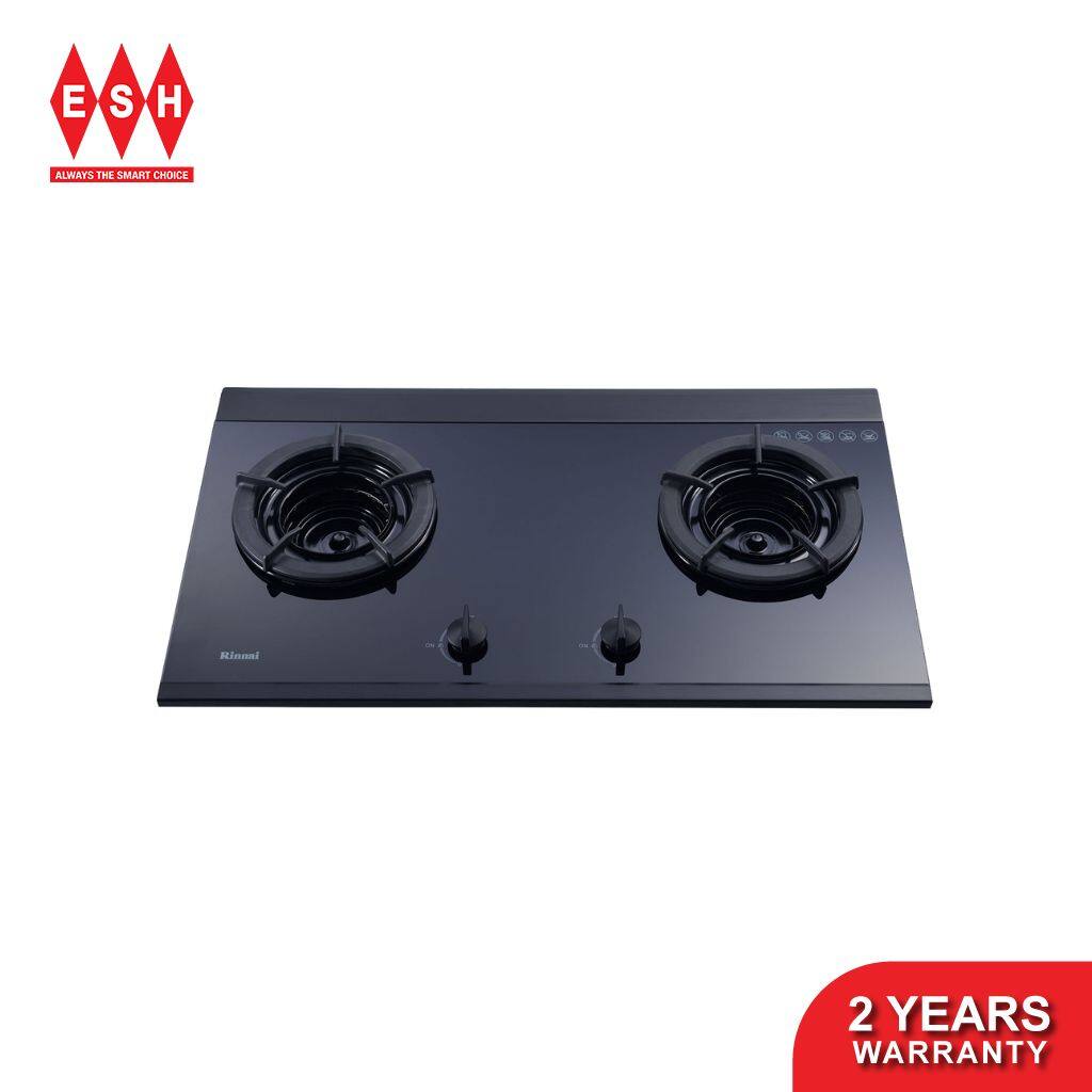 Rinnai RB-2GI 2-Inner Burner Built-in Gas Hob (Glass) (West Malaysia Only) | Lazada