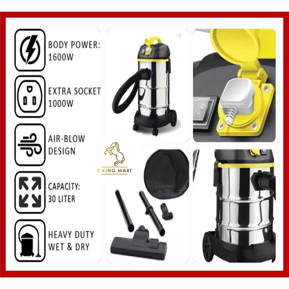 Faber Vacuum Cleaner 3100w 30liter Heavy Duty Wet Dry Fvc Wd Powervac