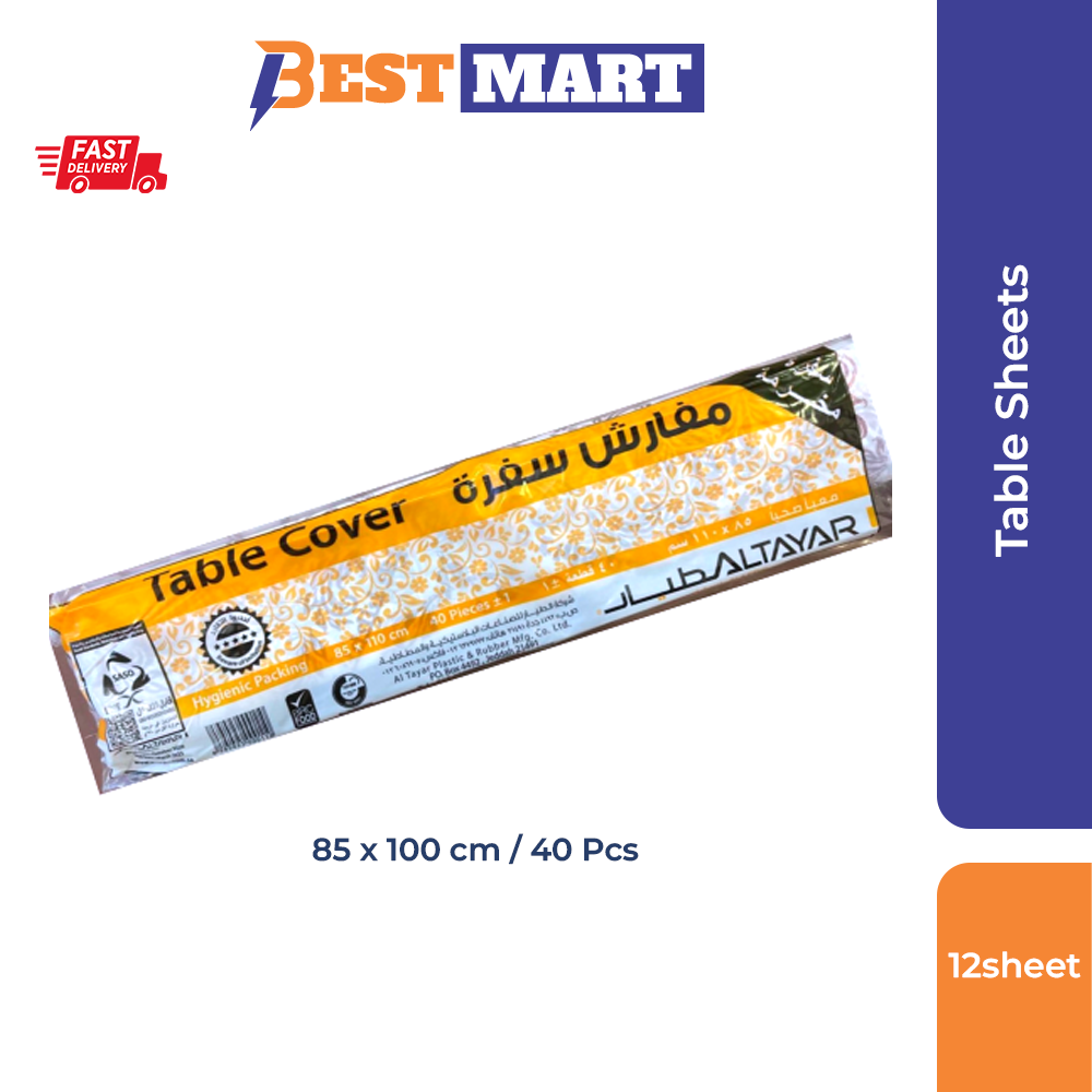 Al Tayar Disposable Table Cover - Sofra (85 x 100 cm/40 Pcs) | Lazada