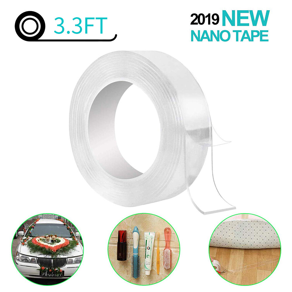 Nano Tape Roll Double Sided Adhesive Tape 3.3 Foot Traceless Washable ...