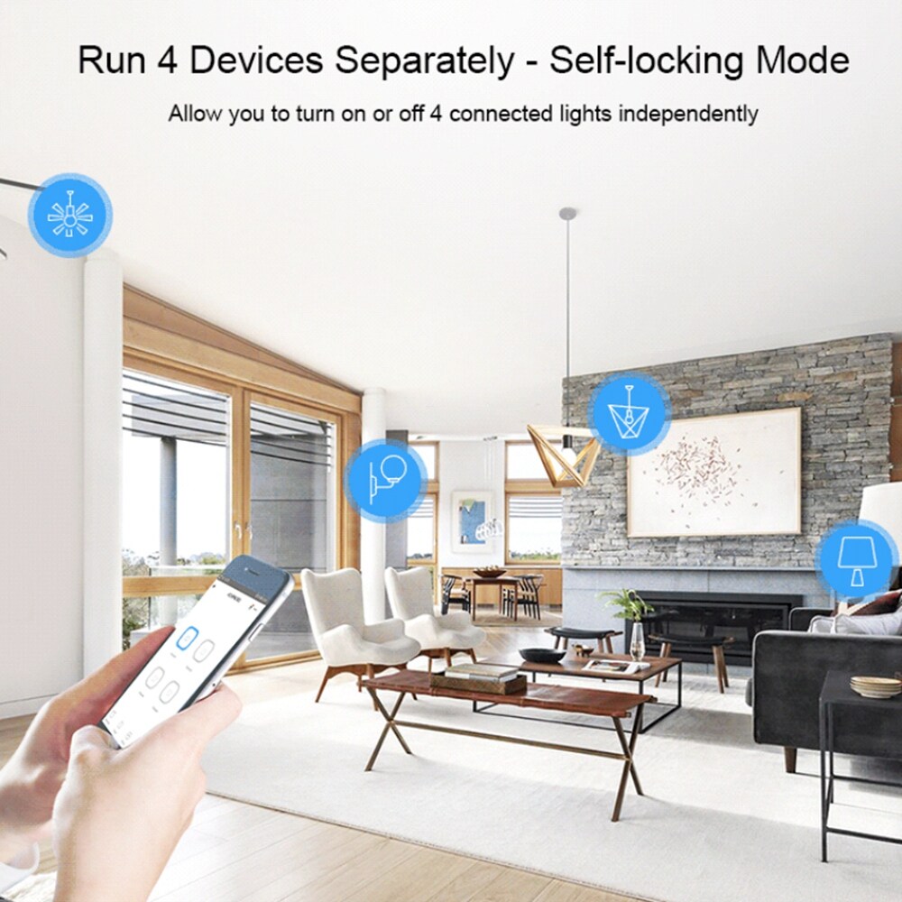 【Clearance Sale】4CH R3/Pro R3 Wi-Fi Smart Switch 4-Channel APP/เสียง ...