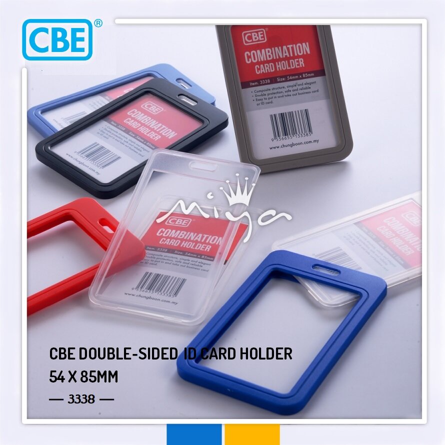 CBE 3338 Double-Sided ID Card Holder and lanyard / Name Tag / Name ...