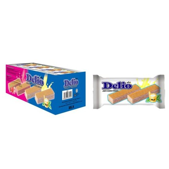 Delio Cream Wafer Chocolate / Strawberry / Milk / Orange 16g x 24pcs ...
