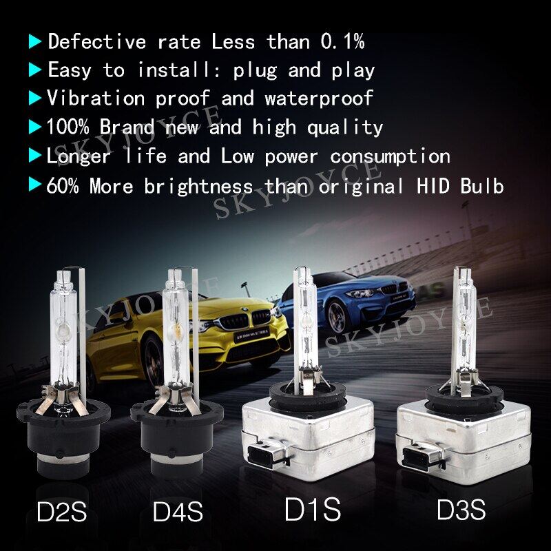 2022ใหม่55W D1S HID หลอดไฟ D1S D1R D2R D3S D4R D4S 55W D1S HID ไฟหน้า4300K 6000K 8000K 35W D3S ...