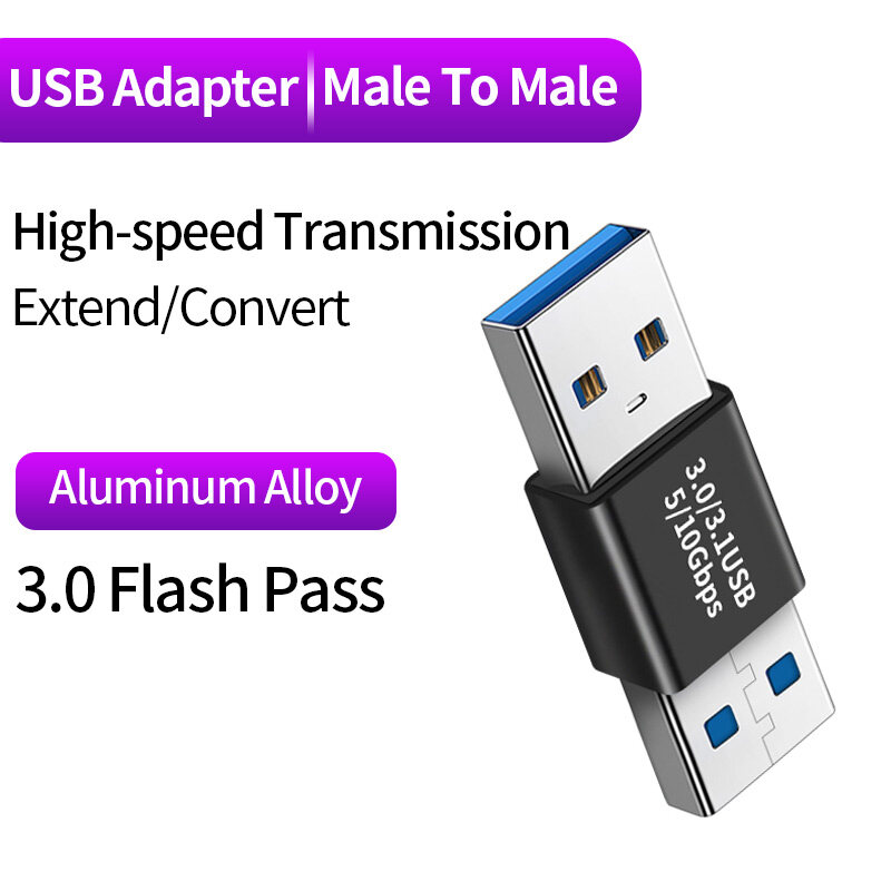 ECILY USB 3.0 Connector USB To USB Adapter 5Gbps Gen1 Male to Male Female USB Converter SSD HDD ...