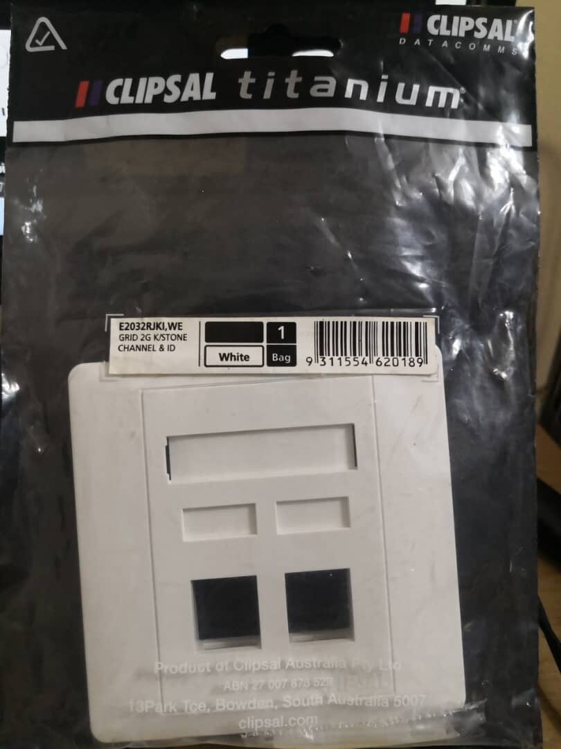 Clipsal Titanium 1 port and 2 port / Single and Double Face plate | Lazada