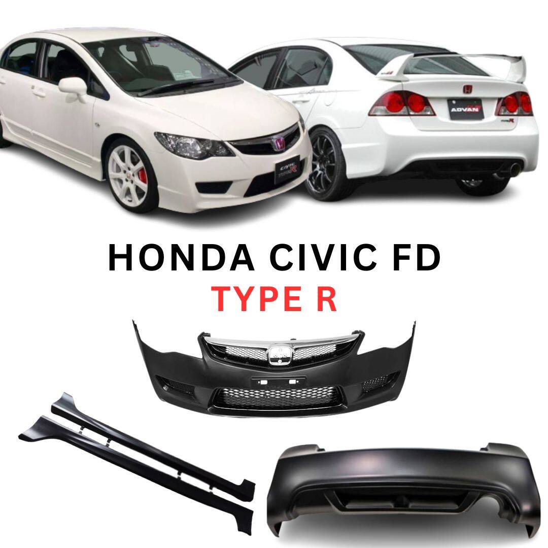 🔥 [Promotion!] 🔥 Honda Civic FD Type R Style Full Set Bodykit with ...
