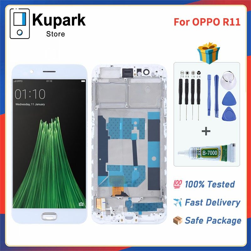 KUPARK จอ LCD สำหรับ Oppo R11,จอสัมผัส LCD และประกอบเครื่องอ่านพิกัด ...