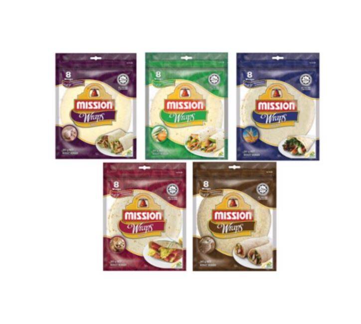 Mission Tortilla Wraps ( Original / Onion / Garlic / Potato / Wholemeal / Low Carbs ) | Lazada