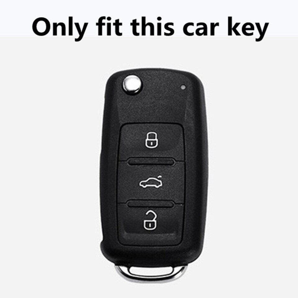 Luminous Flip Car Key Fob กระเป๋าพวงกุญแจสำหรับโฟล์คสวาเก้น VW Golf 4 5 ...