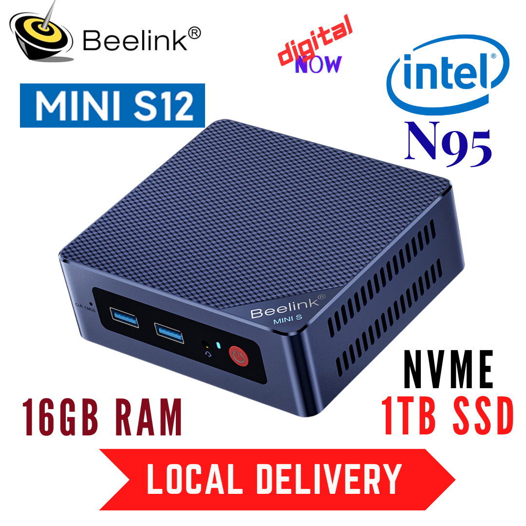 Beelink Mini S12 Intel 12th Gen Intel N95 Mini PC Windows 11 DDR4 16GB RAM 500GB 1TB NVME SSD 3 ...