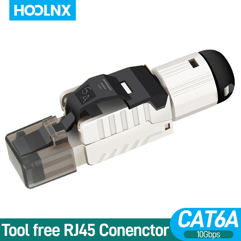 Hoolnx Tool Free Sftp Rj45 Connector Cat8 Cat7 Cat6a Tool Free Field Termination Plug For Sftp