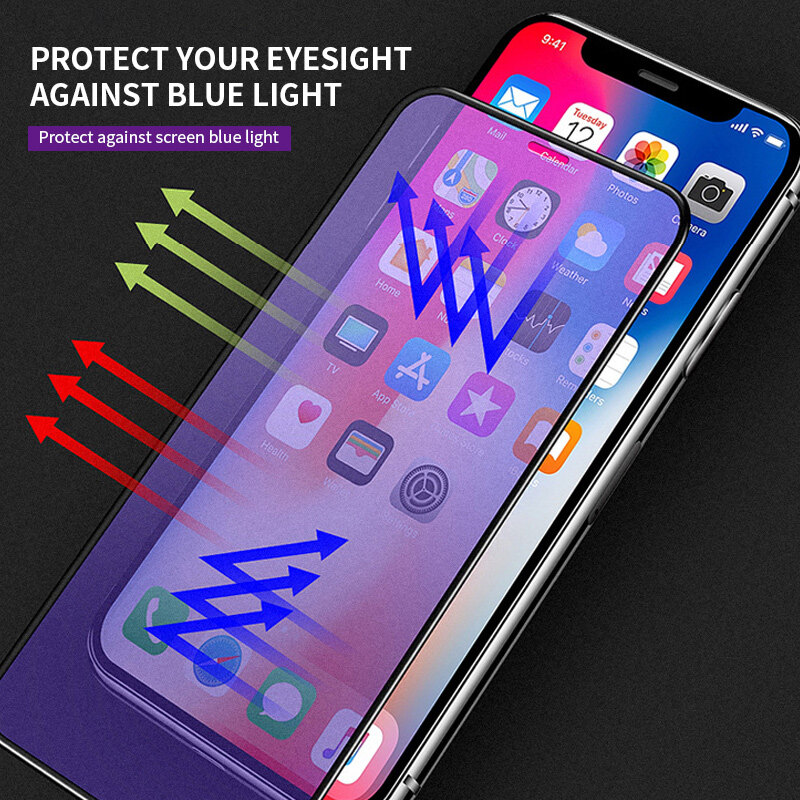 YBD AG Matte Anti-Blue Light Tempered GlassสำหรับIphone 7 Plus 8 Plus 7 ...