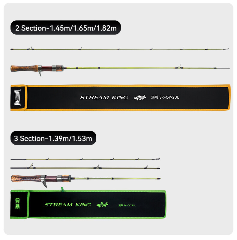 Kingdom STREAM KING Carbon Spinning Casting แท่งตกปลาคาร์บอน1.45M 1.65M ...