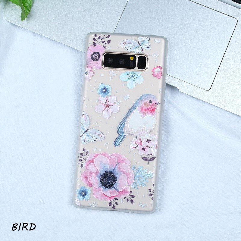 เคสโทรศัพท์ออกแบบลายดอกไม้ TPU ซิลิโคนนิ่มด้าน,สำหรับ Samsung Galaxy Note 9 / Note 8 / A8 (2018 ...