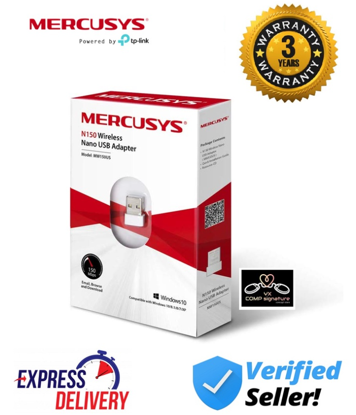 Mercusys MW150US Wireless N150 Nano USB Wireless WiFi Adapter (TP LINK ...