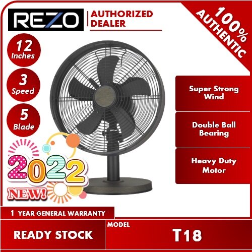 Rezo 16'' Inch Antique Premium Stand Fan S16 / 12'' Inch Premium Table ...
