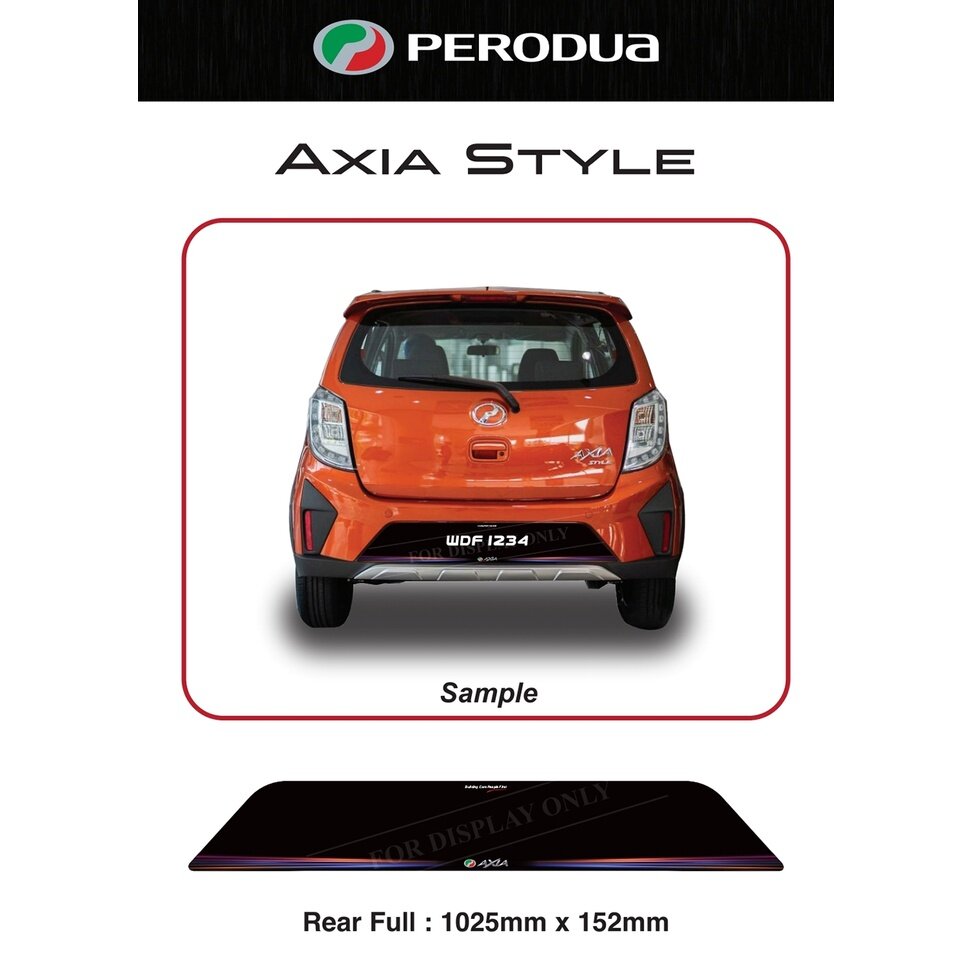 Ready stock Perodua Axia Style Acrylic Kereta Plat Nombor Papan ...