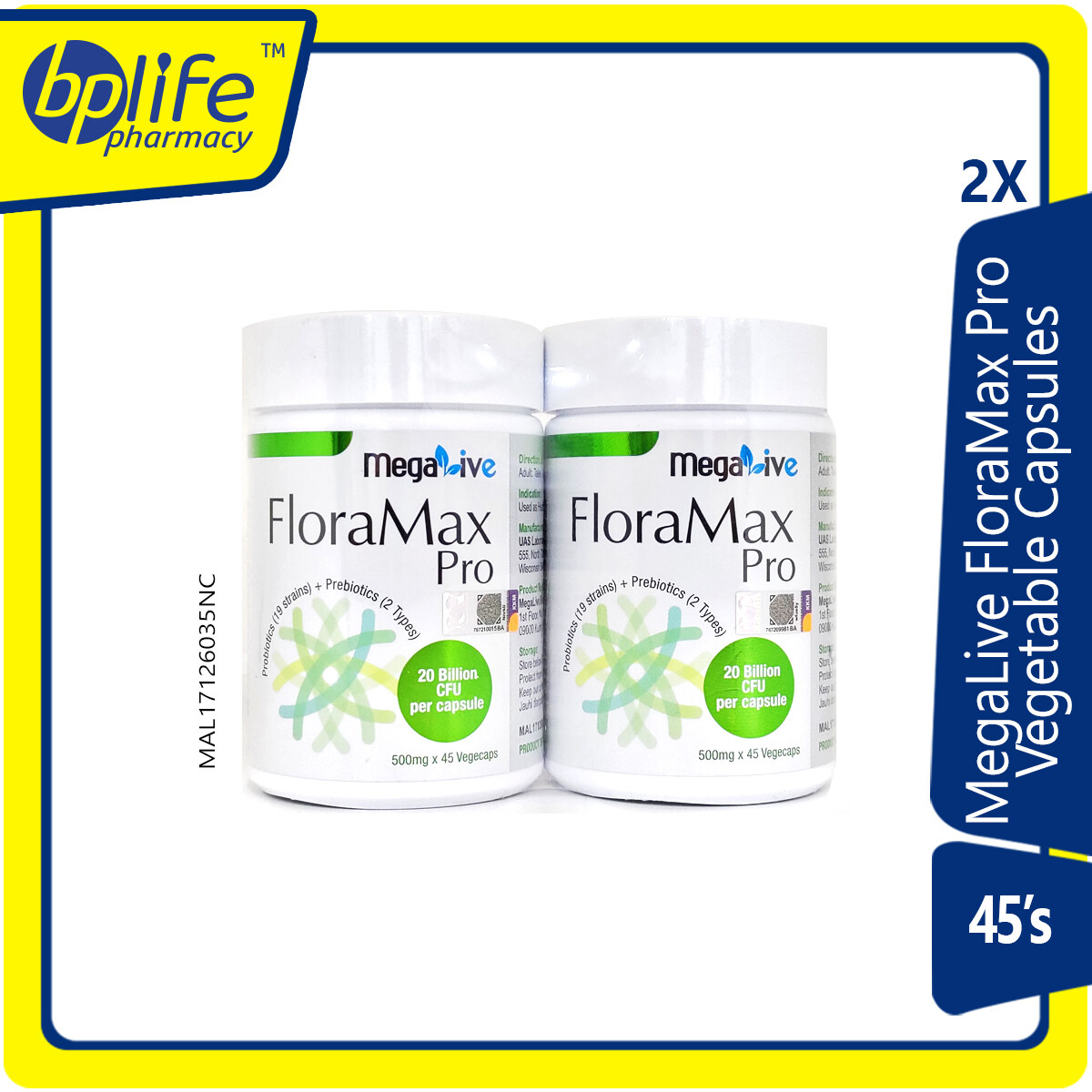 MegaLive FloraMax Pro Vegetable Capsules 2x 45s | Lazada