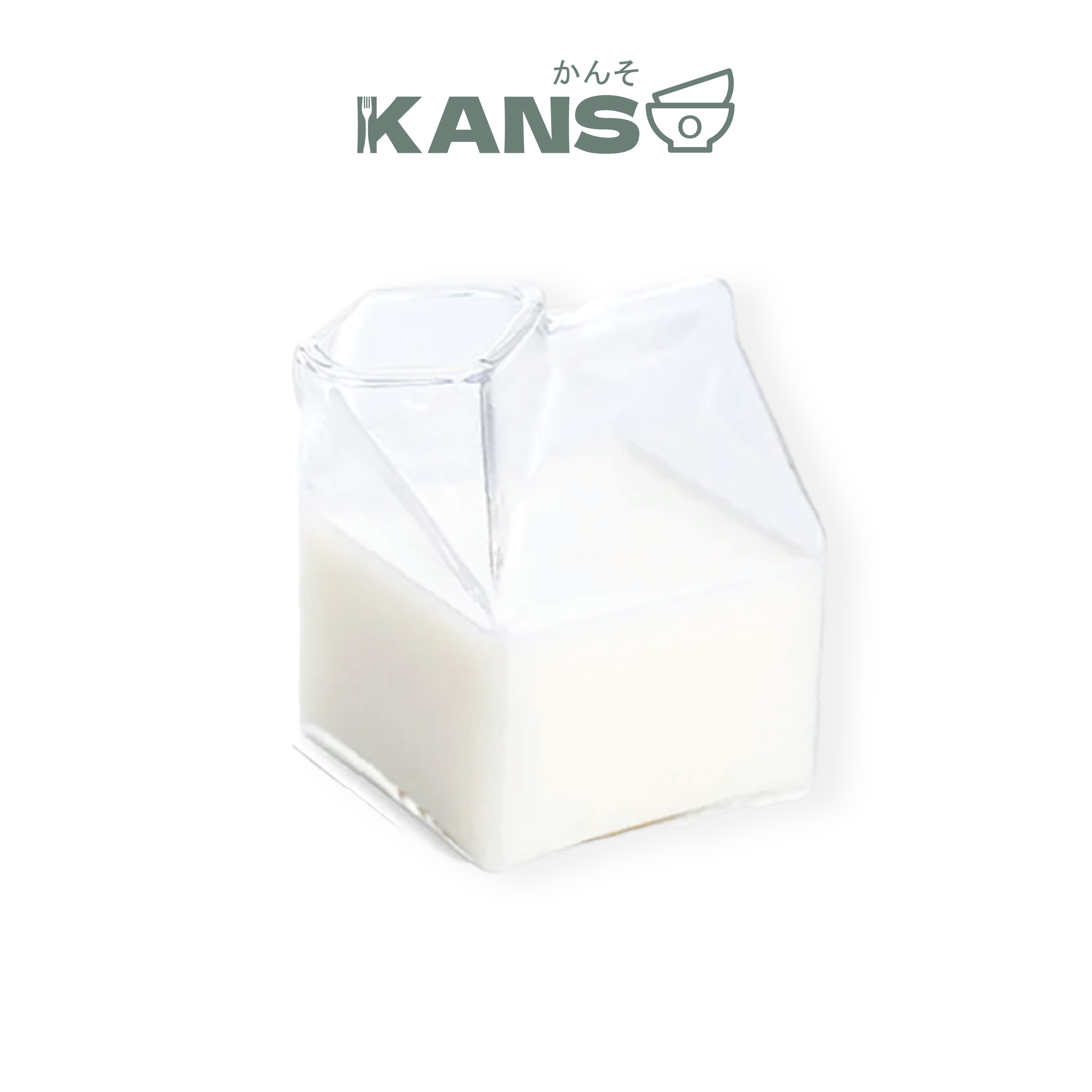 KANSO かんそ Milk Box Transparent Glass Cup Cawan Susu牛奶盒杯201-300ml | Lazada