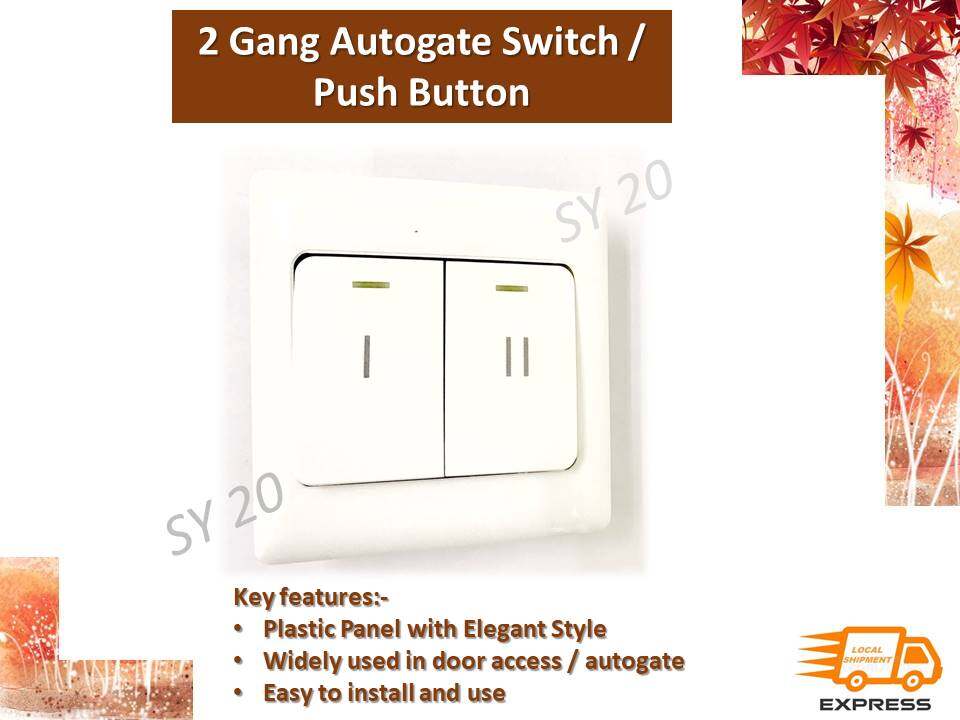 Autogate 2 Gang Switch / Push Button - 1 Unit | Lazada