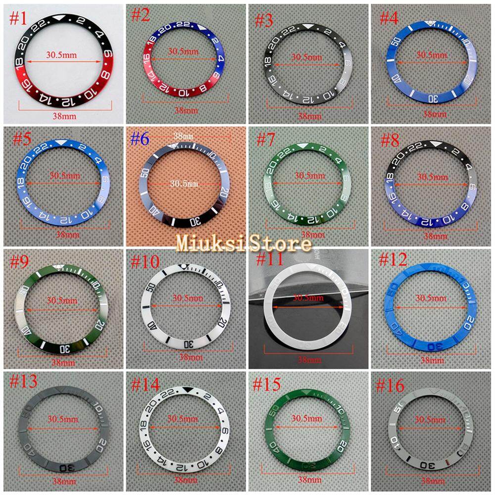 38Mm Black Blue White Green Ceramic/Titanium Bezel Insert For 40Mm ...
