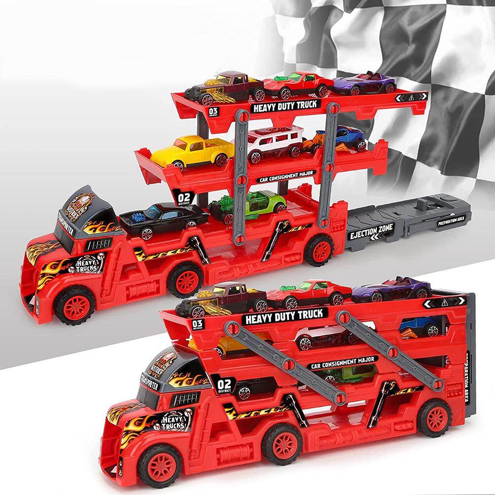 Car Transporter Carrier Truck Toy Three-layer Deformed Truck Carrier ...