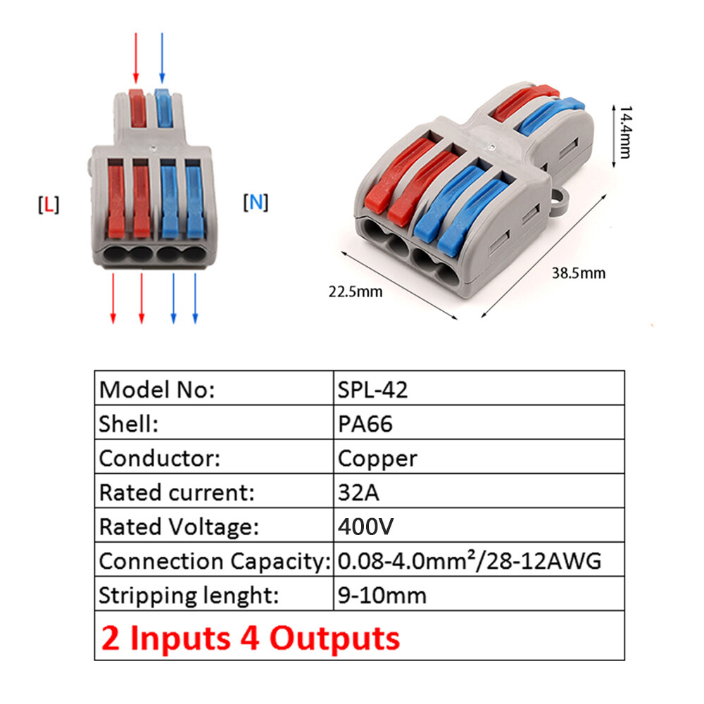 Fast Wire Connector Universal Mini Cable Connector ขั้วต่อสายไฟฟ้า Led ...