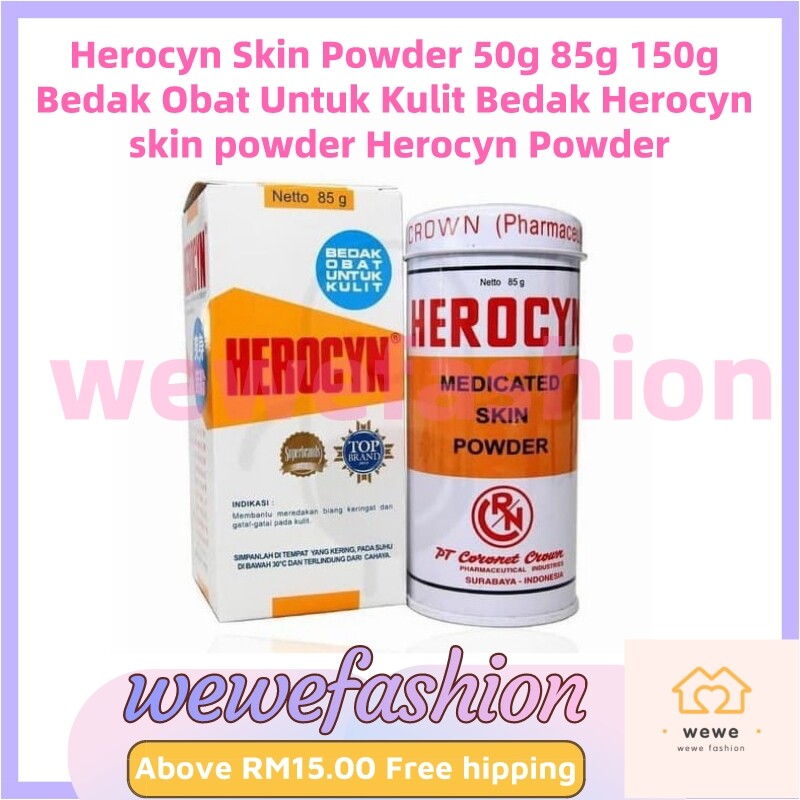 Ready stock!!!Herocyn Medicated Skin Powder 50g 85g 150g Bedak Obat ...