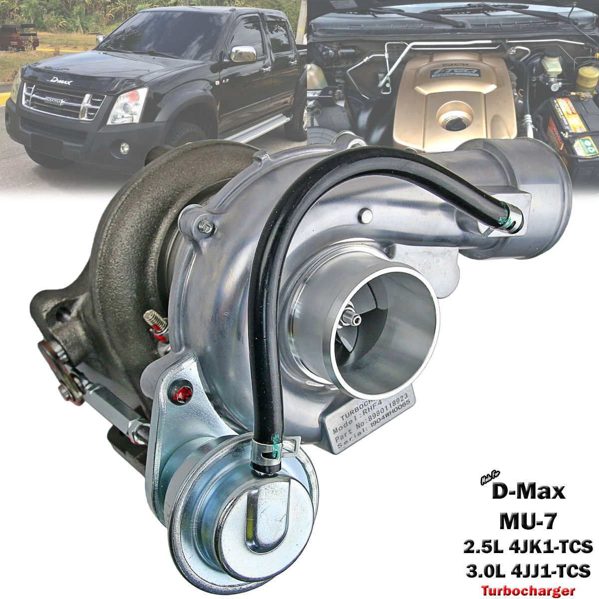 Turbo Turbocharger For Isuzu D-Max Dmax iTEQ 2004-2011 2.5L 3.0L 4JK1 ...