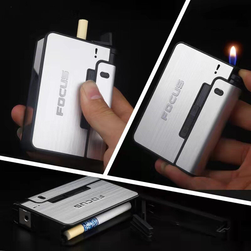 Focus Portable Travel Cigarett Case Men's Automatic Cigarete Box 10 ...
