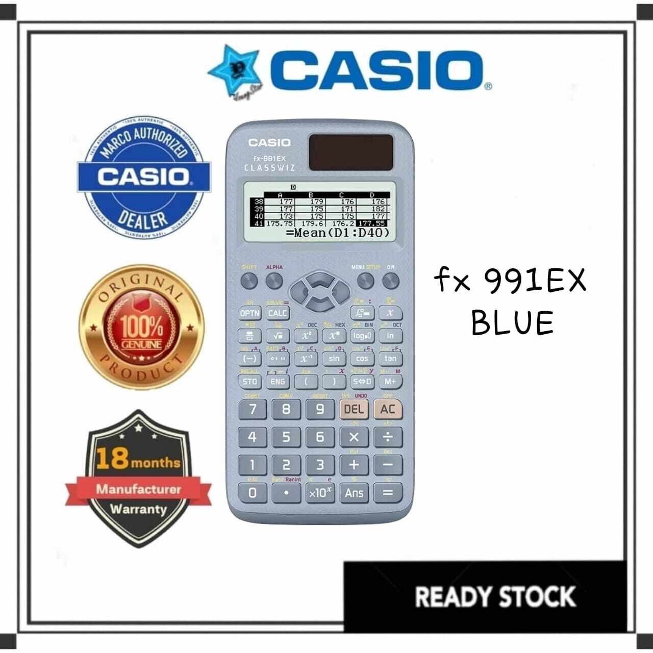 Casio Scientific Calculator FX-991EX-BU Blue | Lazada