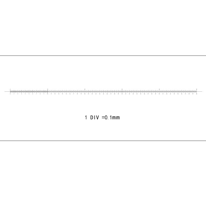 DIV 0.1 mm Calibration Slide Length 50 mm Horizontal Scale Ruler Linear ...
