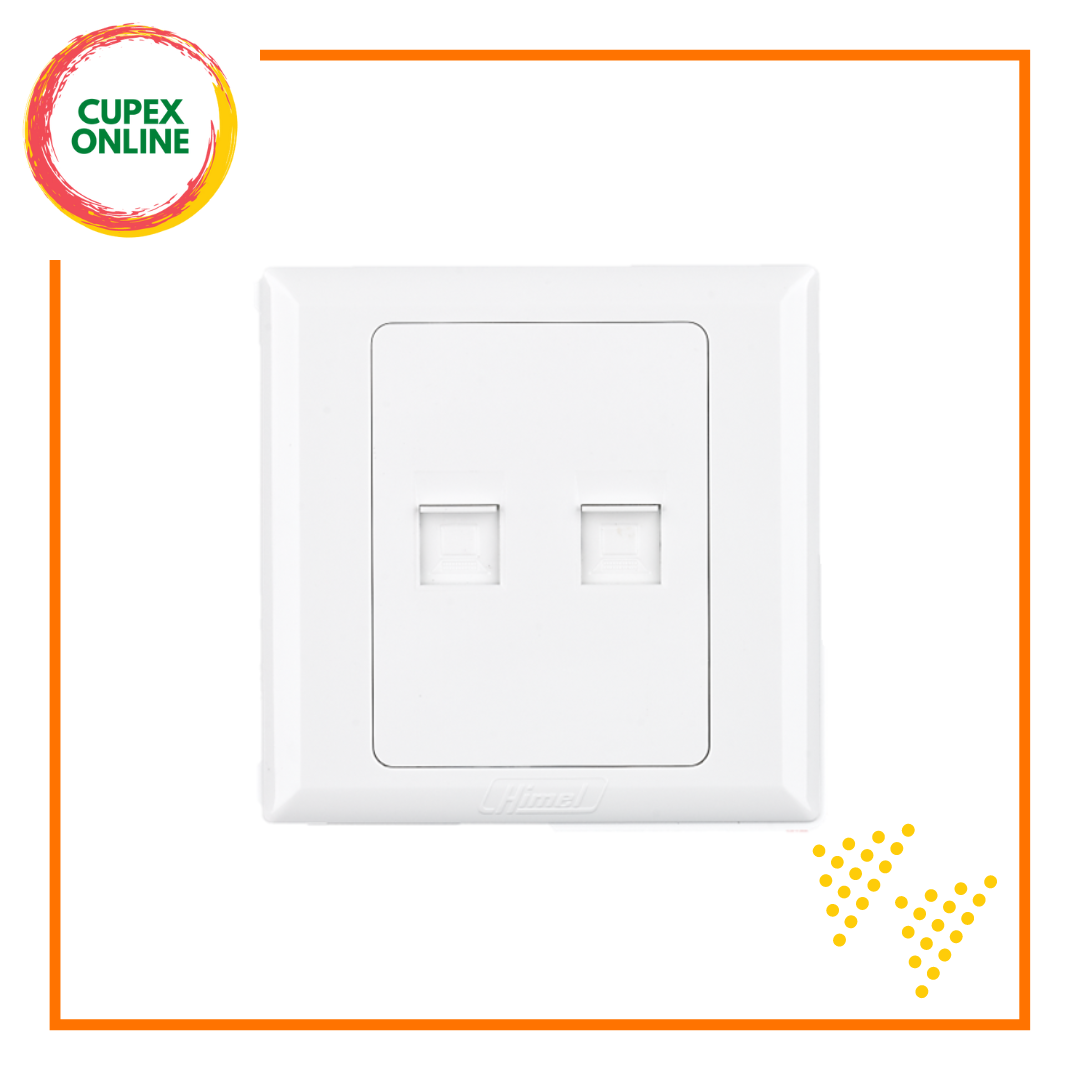 Himel Advance Series 2 Gang RJ45 Data Socket Cat 5E 8 Pin | Lazada