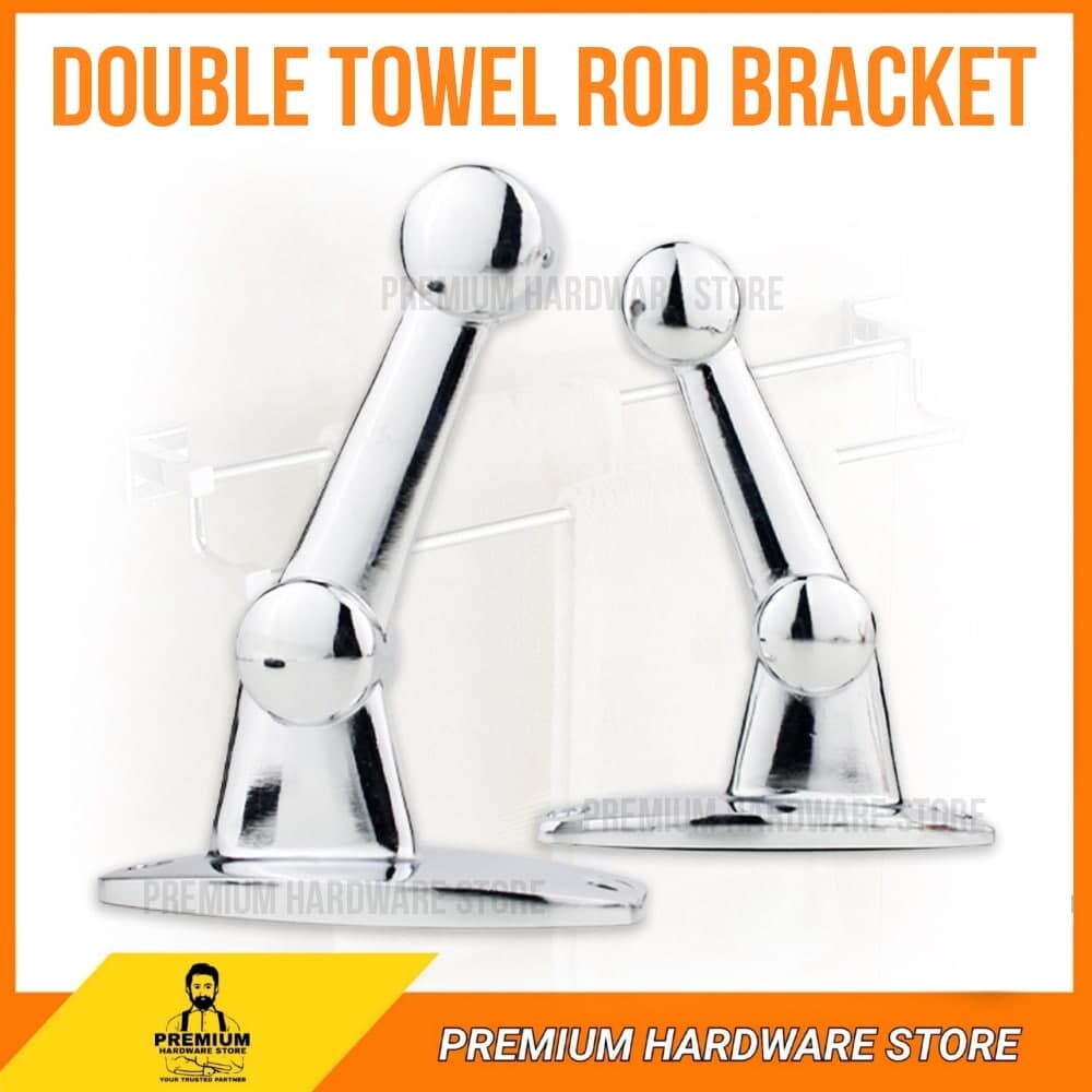 DOUBLE TOWEL ROD BRACKET (1 PAIR) | Lazada