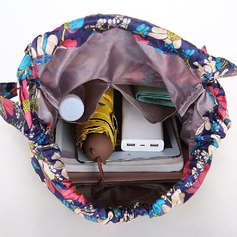 QFDI Women 'S Multifunctional Nylon Drawstring Pocket Backpack Outdoor ...