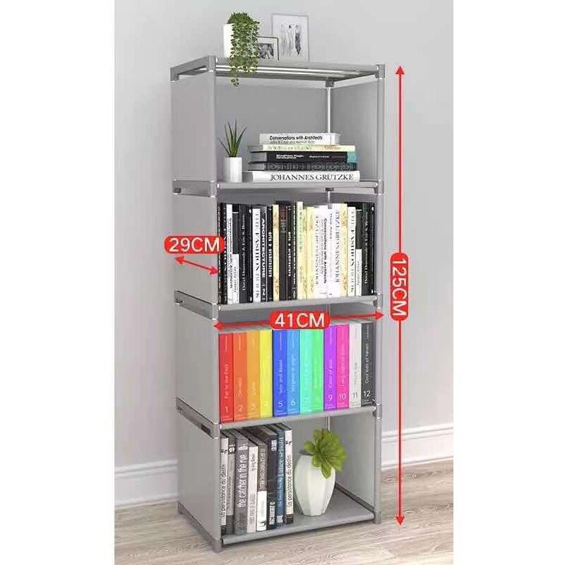 Book Shelf Rack With Cloth Buku Rak Home Student Cabinet Cabinets ...