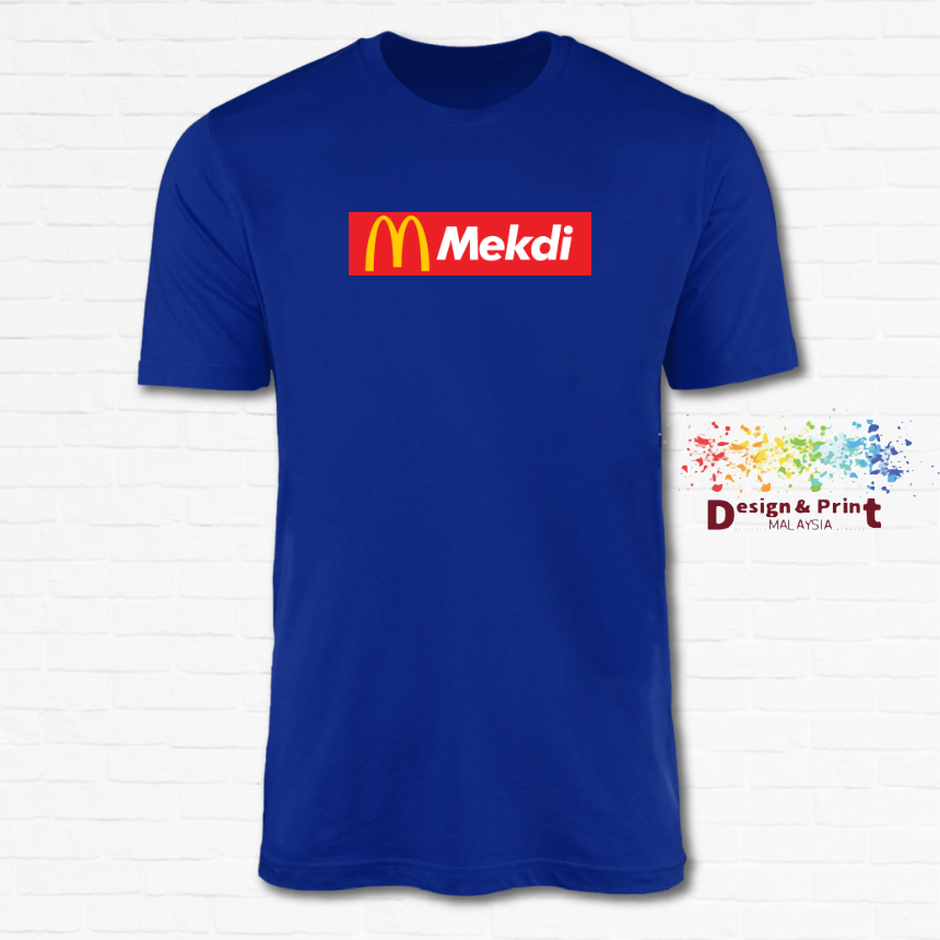 Mcdonald Mekdi Malaysia Burger Logo_Unisex T-Shirt Tshirt Baju 100% ...