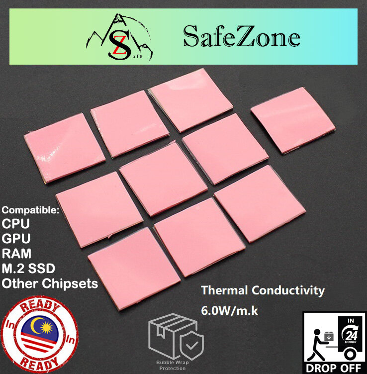 Thermal Pad Silicone 6 0WmK Heatsink IC Chipset For GPU VRAM RAM SSD Thermal Pad Silicone 6 0WmK Heatsink IC Chipset For GPU VRAM RAM SSD