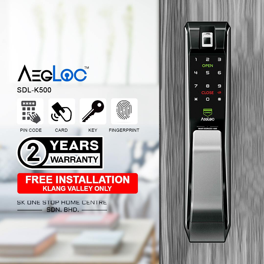 AEGLOC Smart Digital Push-Pull Door Lock SDL-K500 | Lazada