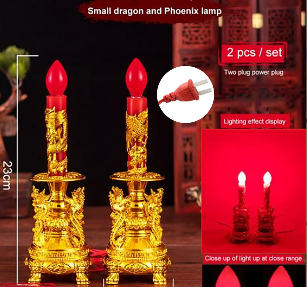 Chinese Traditional Dragon And Phoenix Candles, Exquisite Dragon And ...